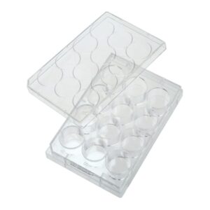 celltreat 229512 12 well non-treated plate with lid, flat bottom, sterile (case of 100)