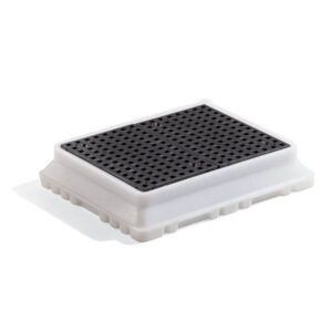 pig spill containment tray | new pig spill tray | 3 gallon sump capacity | pak372, white/black