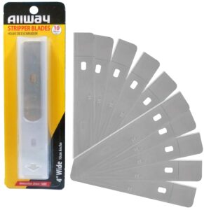 allway wsb10 replacement scraper blades with dispenser, 4", 10 pack