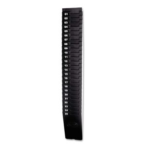 lathem time 257ex expandable time card rack, 25-pocket, holds 7-inch cards, plastic, black