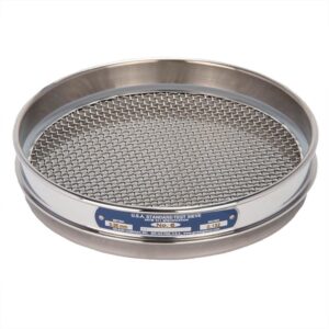 8" sieve, all stainless, half height, no. 6