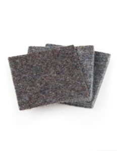 the felt store f-26 industrial felt square sample bags 3 inch x 3 inch felt material in 1/8", 1/4", 1/2" thickness – 3 pcs