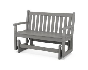 polywood® traditional garden glider, slate grey