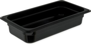 carlisle foodservice products 3086003 storplus high heat food pan, 2.5" deep, third size, black