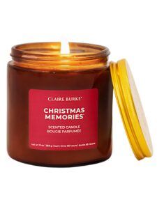 claire burke christmas memories candle holiday fragrance 70-hour burn time 14 oz, 1 ct