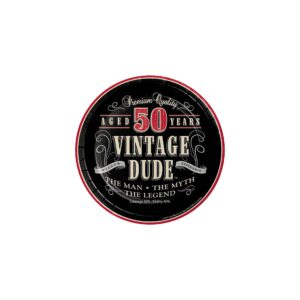 creative converting 8 count vintage dude 50th birthday round dessert plates -