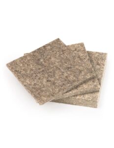 the felt store f-7 industrial felt square sample bags 3 inch x 3 inch felt material in 1/8", 1/4", 1/2" thickness – 3 pcs