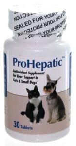 prohepatic liver support supplement for cats small dogs (30 tablets)