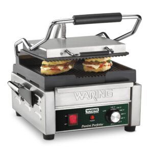 waring commercial wfg275 full sized 14" x 14" flat toasting grill, 120v, 1800w, 5-15 phase plug