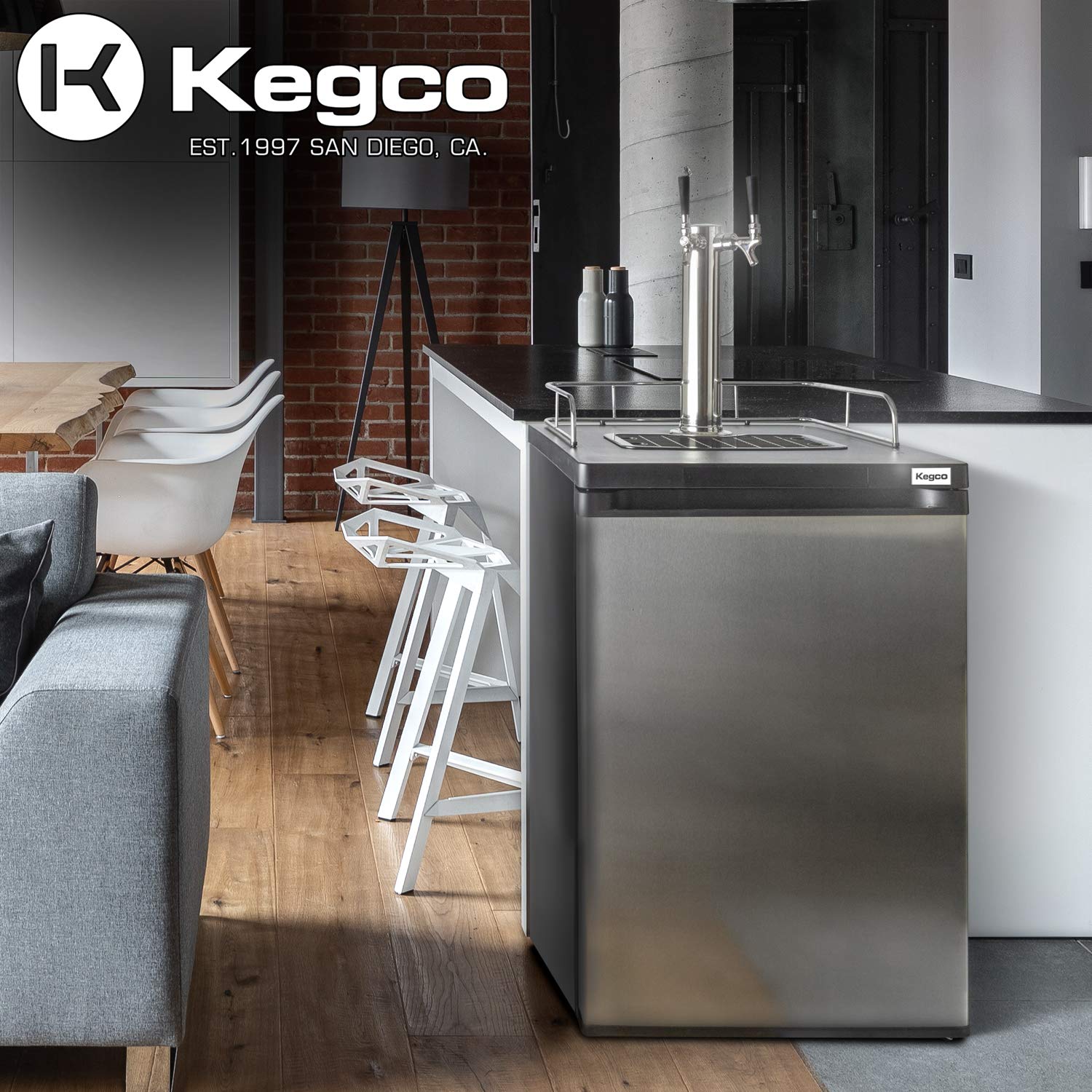 Kegco K209SS-2 Keg Dispenser, stainless steel