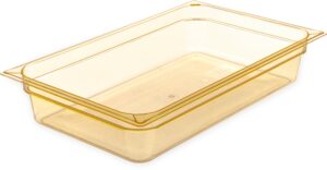 carlisle foodservice products 10401b13 storplus high heat food pan, 4" deep, full size, amber