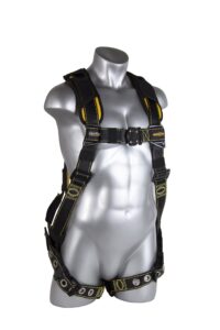 guardian 21044 cyclone harness with qc chest/tb leg/no waist belt/non construction, black/yellow