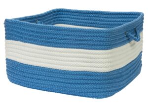 colonial mills rope walk utility basket, 18 by 12-inch, blue ice