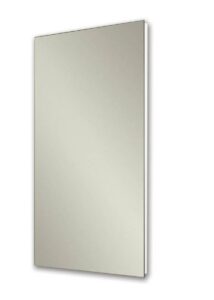 jensen 1035p24wh cove frameless medicine cabinet with polished mirror, 16-inch by 26-inch, white