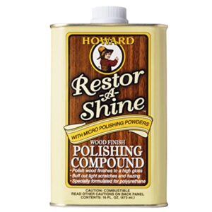 howard rs0016 restor-a-shine wood finish polishing compound - 16 oz