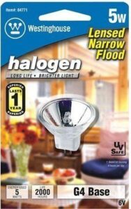 westinghouse mr11 halogen lamp 5 w gu4 base 1-3/8 in. 2900 k carded