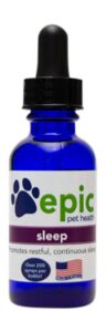 sleep - all natural liquid supplement - encourages restful, continuous sleep naturally, can calm an injured or scared pet (dropper, 2 ounce)