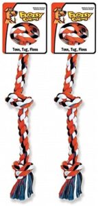 mammoth pet 2 pack of flossy chews knot rope tug dog toy, medium 20-inch