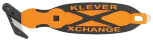 klever x-change aminco international safety cutter, 6-3/4 in, black/orange