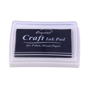 ypselected craft stamp ink pad for paper wood fabric 15 colors available for rubber stamps (black)