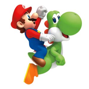 roommates rmk1918gm ninetendo super mario bros. yoshi and mario peel and stick giant wall decals 23" x 32"