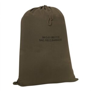 rothco canvas barracks bag multi-functional, dependable, and durable for field use and travel, olive drab - 30" x 40"