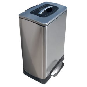 household essentials trash krusher manual trash compactor, 40 l, stainless steel