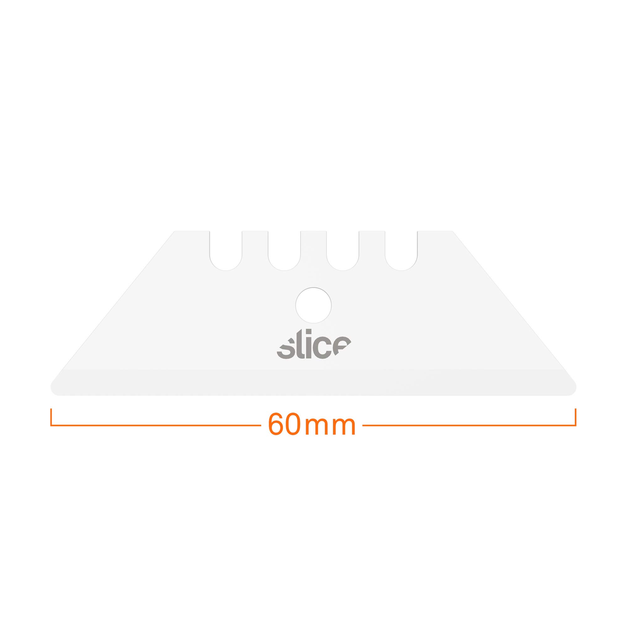 Slice 10524 Ceramic Utility Blades (Rounded-Tip), Finger-Friendly, Safe to Touch, Strong, Durable, Last 11 Times Longer Than Metal, Multiple Tool Compatibility (12 Blades)