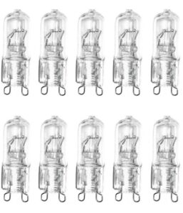 (10-pack) 35 watt clear jc type 35w g9 120 volt 35watts 120v halogen g9 bulbs t4 looped bi pin