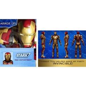 iron man 3 party invitations and thank you notes 16 pack