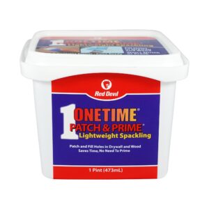 red devil 0540 onetime patch & prime lightweight spackling, pack of 1, white