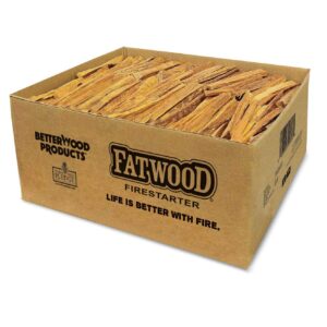 better wood products 1 pack fatwood fire starter sticks, fireplace & campfires, 50 lbs