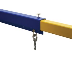 Vestil LM-EBT-8-30 Steel Economy Telescoping Lift Boom 30 in Fork Pocket Center 8,000 Lb. Capacity Blue and Yellow