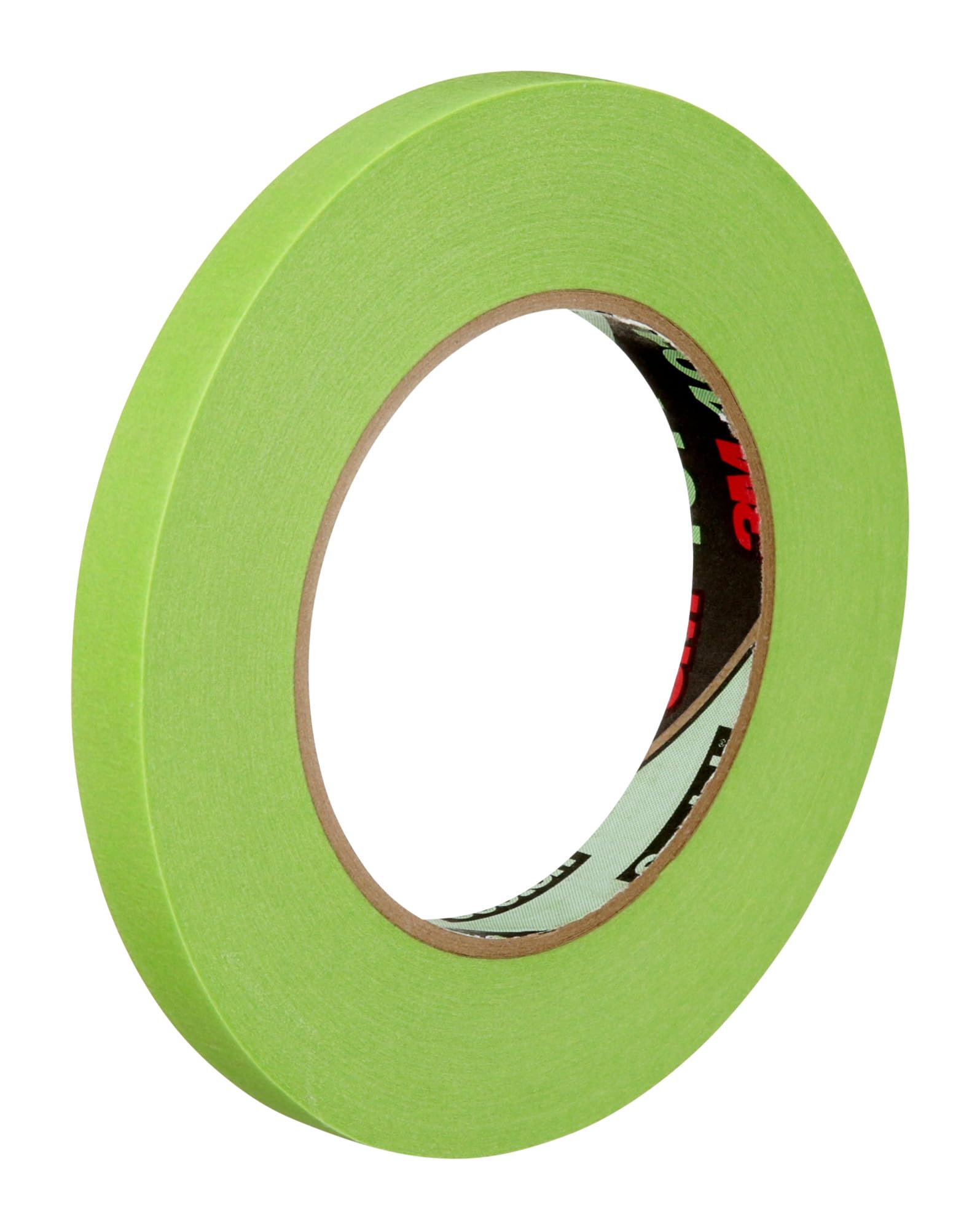 3M 401+ High Performance Masking Tape, 0.50 Inch x 60 Yards, Green