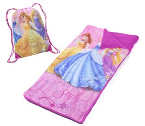 disney princess slumber bag set multicolor, 26x46