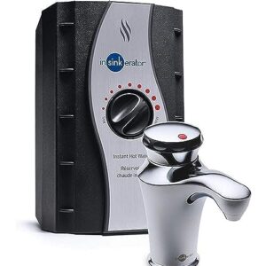 insinkerator invite contour instant hot water dispenser system - faucet & tank, chrome, h-contour-ss