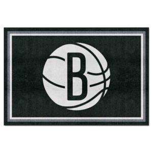 fanmats 9339 brooklyn nets 5ft. x 8 ft. plush area rug