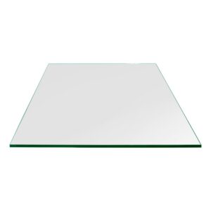 dulles glass 60" square glass table top - tempered - 1/4" thick - flat polished glass - eased corners