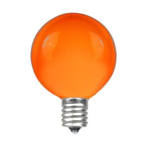 novelty lights 25 pack g40 orange outdoor globe bulbs, light bulbs glass incandescent bulbs with 3000 hour lifespan, globe string lights replacement bulbs