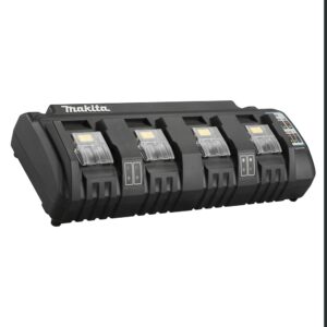 makita dc18sf 18v lithium-ion rapid optimum 4-port charger, 1-pack,black