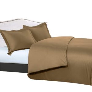 royal tradition solid 300-thread-count, 100-percent cotton king/california king, 3pc duvet cover set with buttons enclosure, taupe