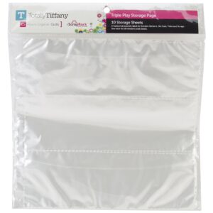 totally-tiffany srsp-p67 scrap rack basic storage page, triple play, 10-pack