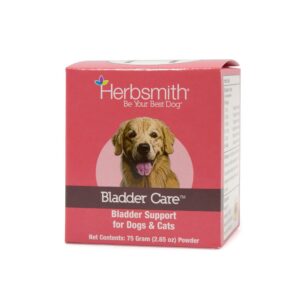 herbsmith, bladder care for cats and dogs – maintains urinary health for dogs and cats – dog and cat kidney support – 75g powder