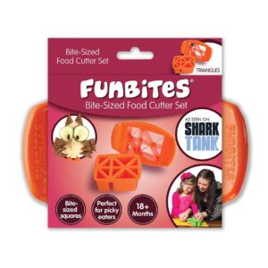 funbites food cutter for kids, orange triangles