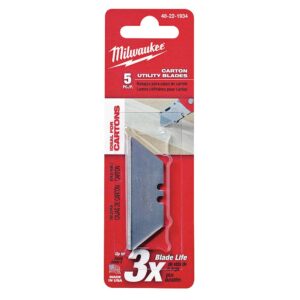 milwaukee 48-22-1934 5-piece carton utility knife blades