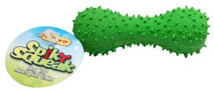 ruffin' it spiky dental latex dog chew toy for park, home, or beach, random - dental chew pet toys - random pick from multiple colors and shapes