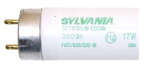 fo17/835/eco sylvania 22136 17 watt t8 fluorescent g13 base 3500k