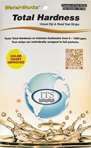 industrial test systems waterworks 481108 total hardness test strip, 3 second test time, 0-1000ppm range (pack of 30)