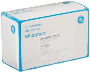 ge whatman fta wb120355 mini card with 2 x 125µl sample areas for dna (pack of 25)