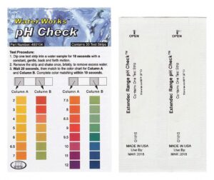 industrial test systems waterworks 480104 ph check, 30 seconds test time, 2-12 ph range (pack of 30)